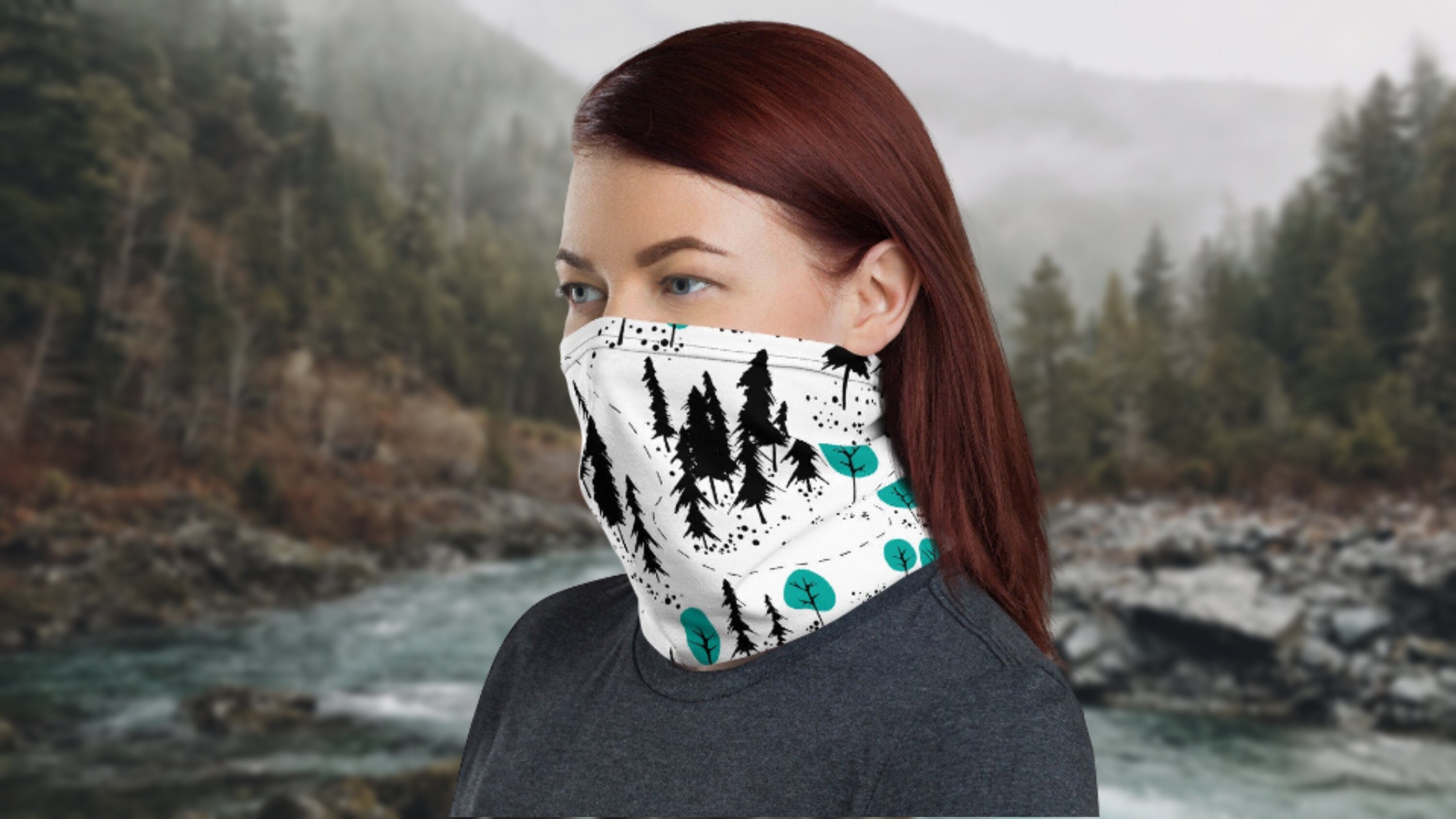 Map Neck Gaiter Full Face Mask Face Covering Hiking | Etsy
