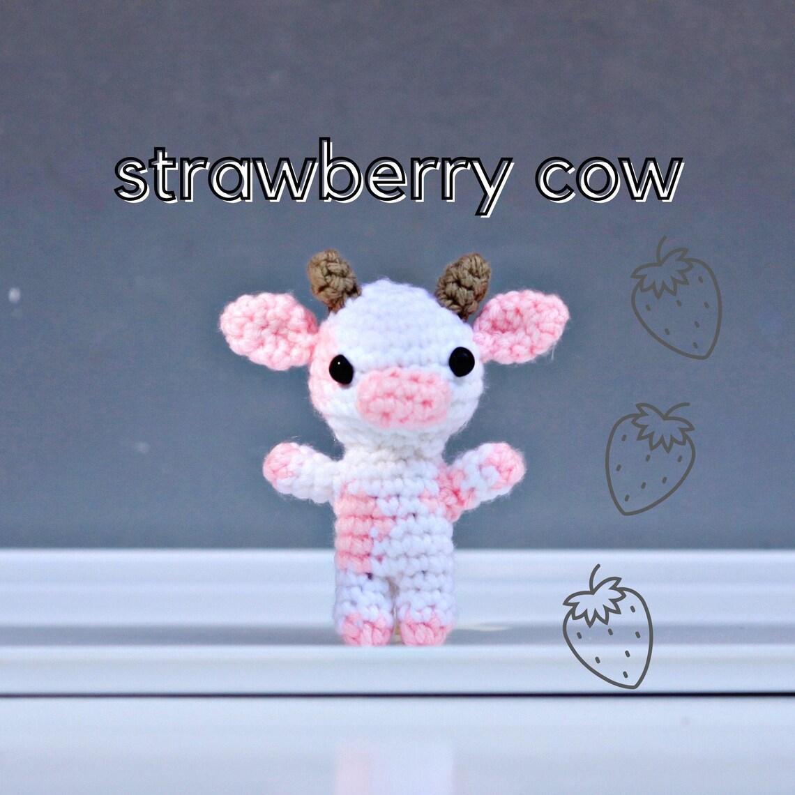 Strawberry Cow Amigurumi Crochet Pattern Downloadable PDF - Etsy