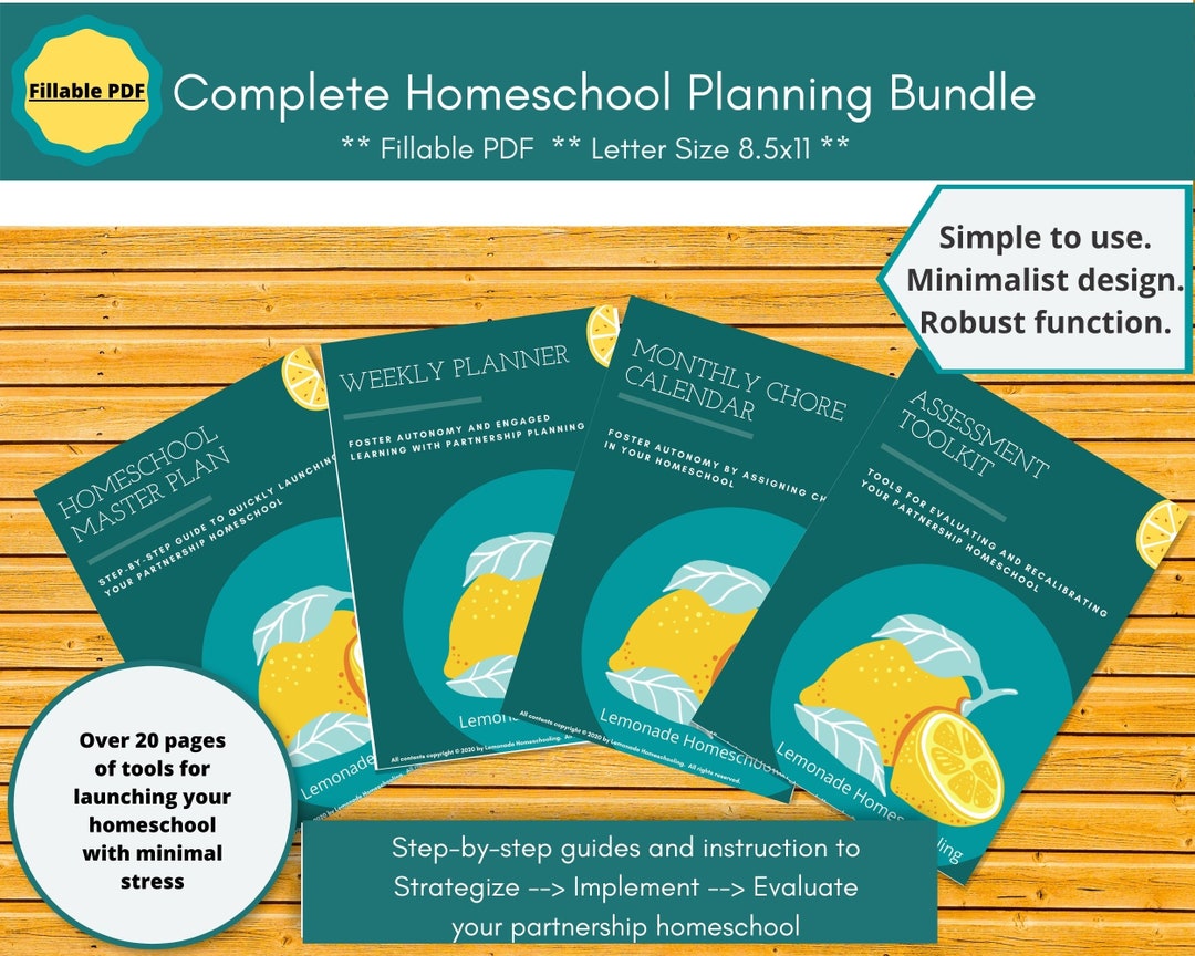 Editable Complete Homeschool Planner Bundle Collaborative - Etsy Denmark