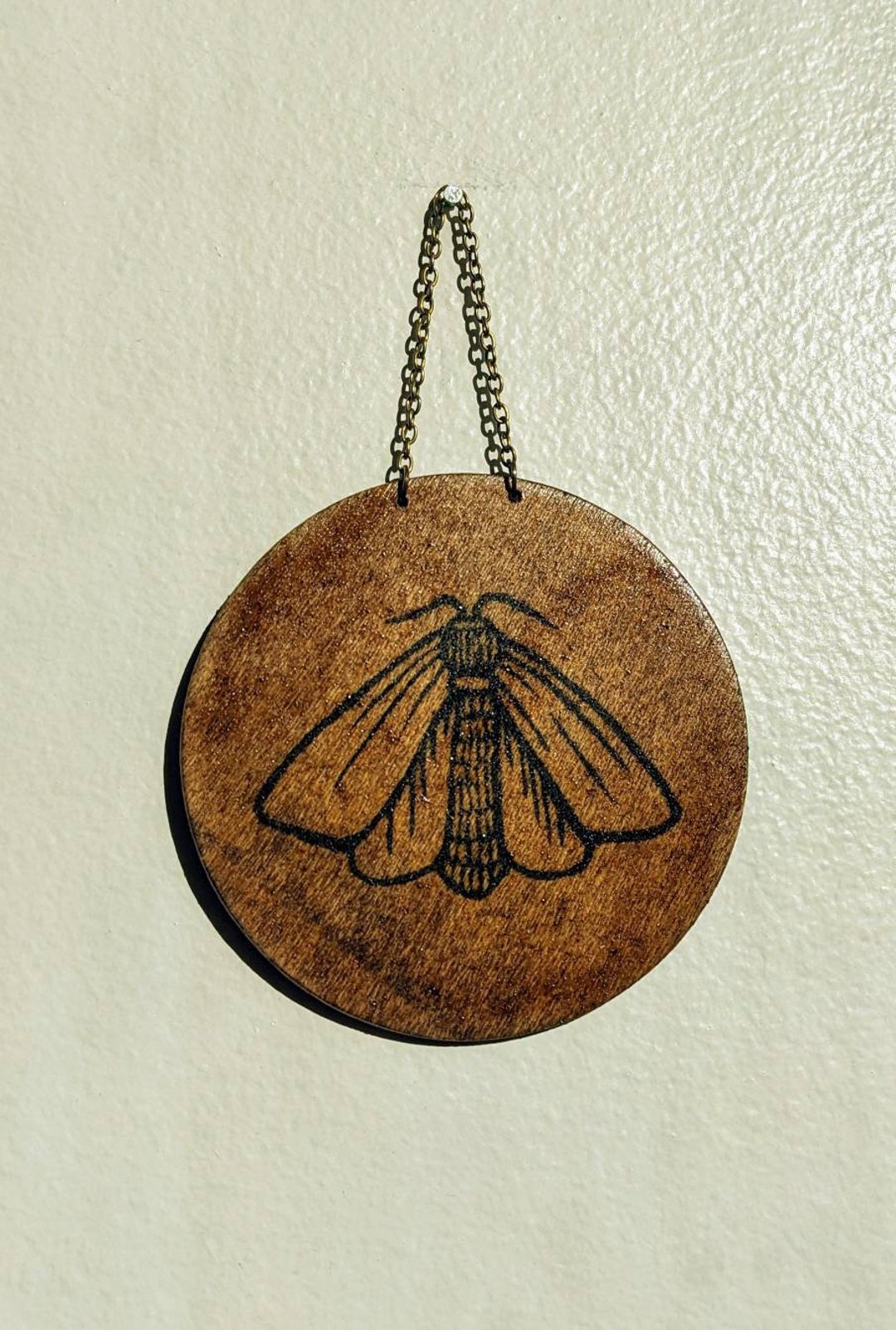 Wall Hanging • Linocut Moth • Wood Wall Art - Etsy
