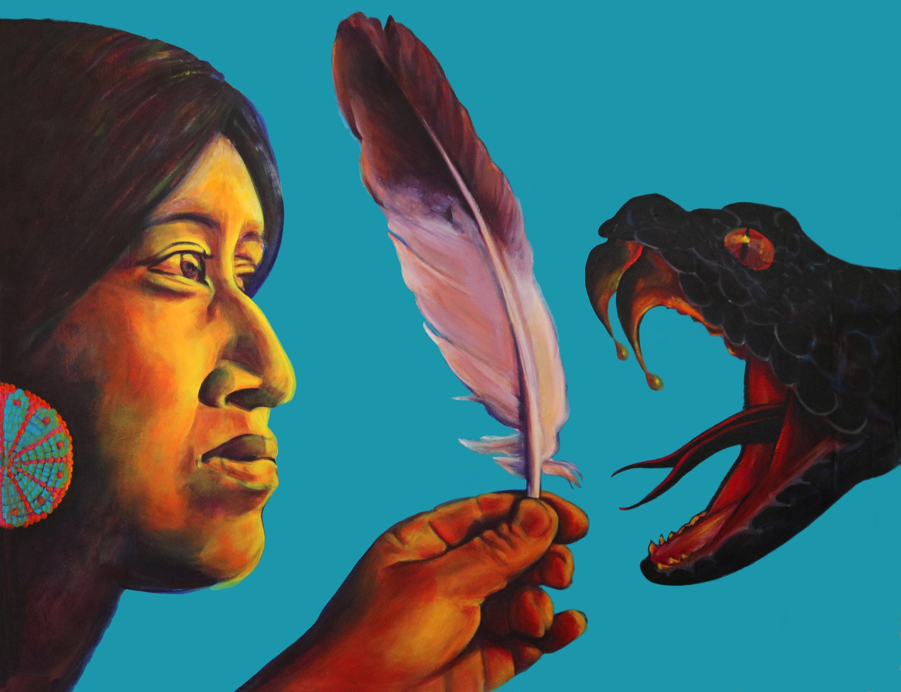 PROPHECY Standing Rock Native Indigenous Warrior Water Goddess Black ...