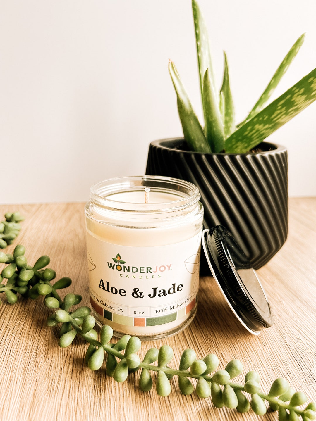 8 Oz. Aloe & Jade Soy Candle - Etsy