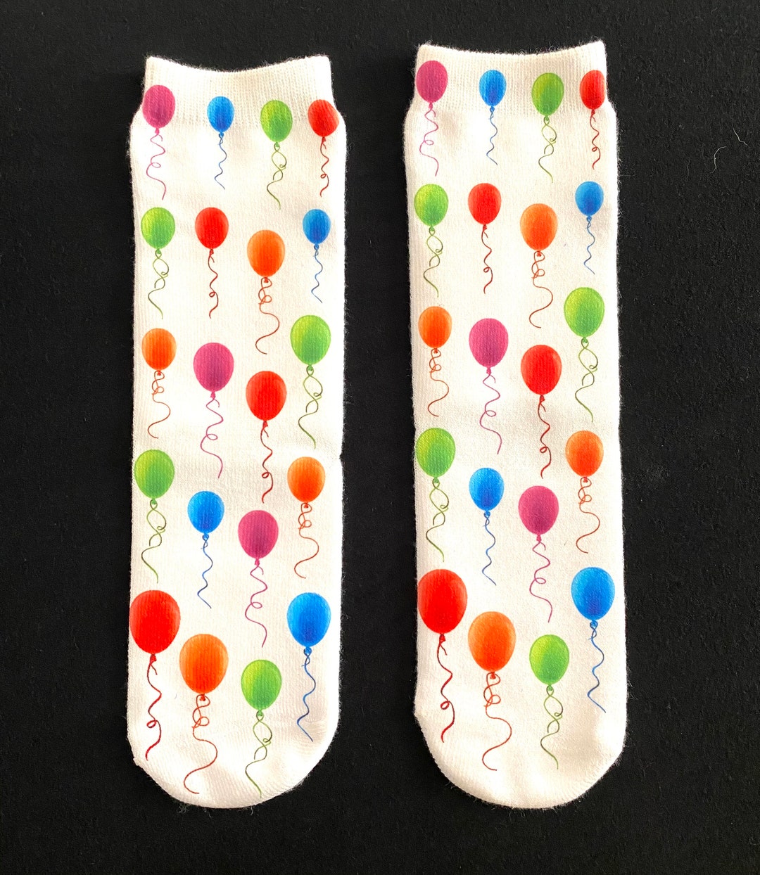 Balloons Happy Birthday Adult and Kids Socks - Etsy