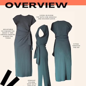 Forget Me Knot Dress - Sewing Pattern & Instructions - PDF Download ...