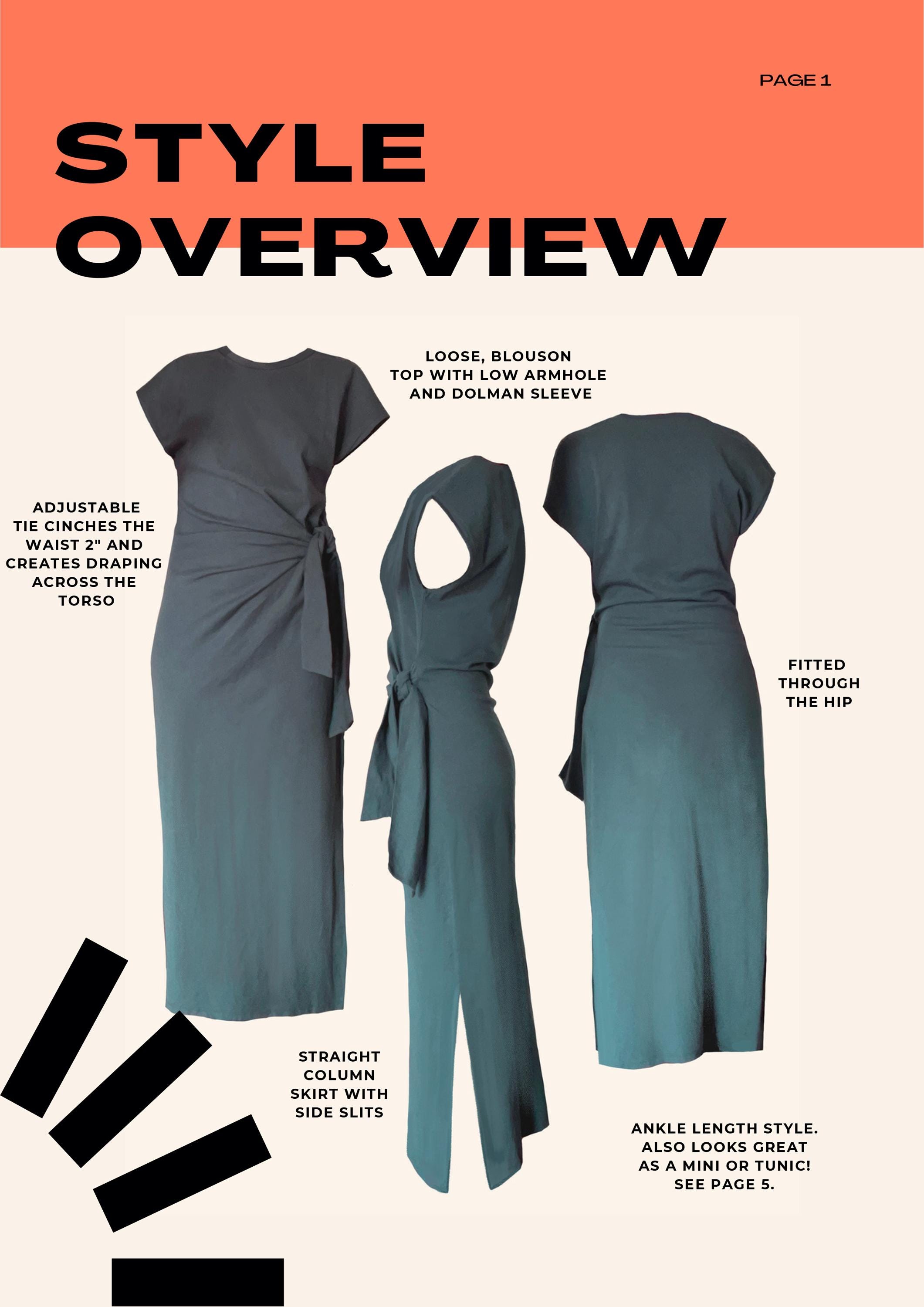 Forget Me Knot Dress - Sewing Pattern & Instructions - PDF Download ...