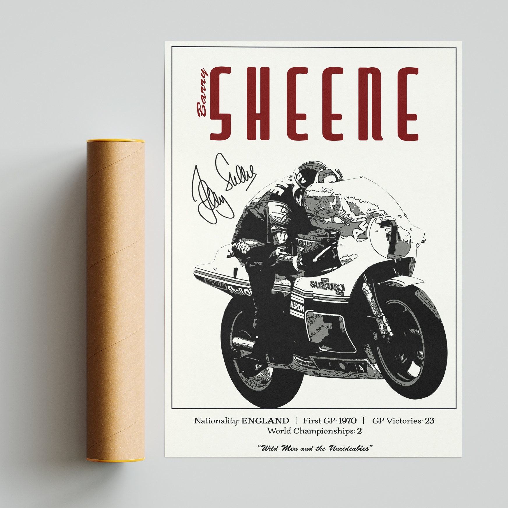 Barry Sheene Two Stroke Classic 500 Motogp Art Poster Print - Etsy