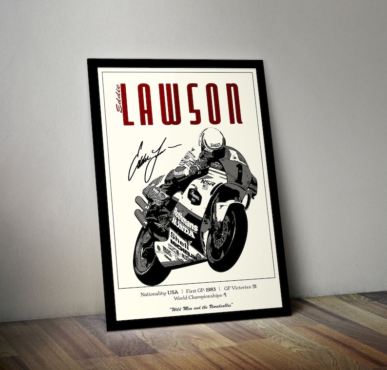 Eddie Lawson Two Stroke Classic 500 Motogp Art Poster Print - Etsy
