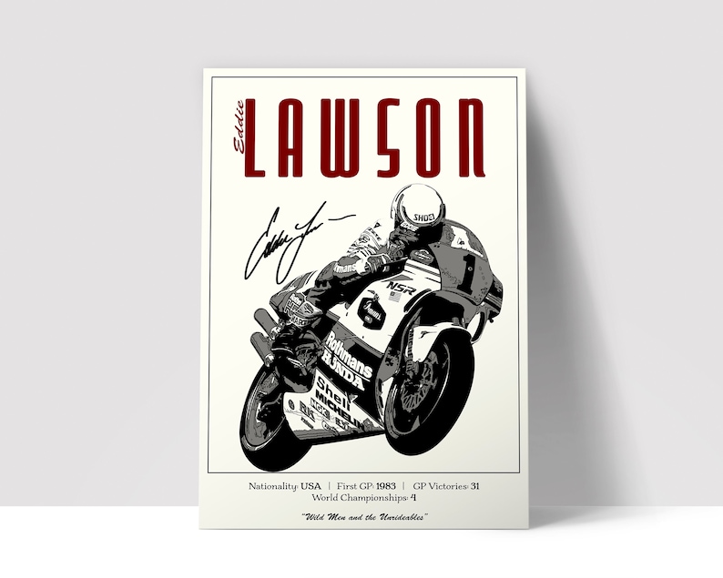 Eddie Lawson Two Stroke Classic 500 Motogp Art Poster Print - Etsy