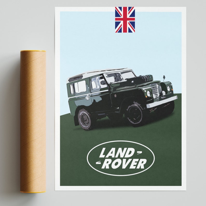 Land Rover Defender Retro Classic Art Poster Print | Etsy