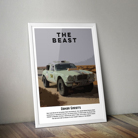 4x4 Jaguar Dakar Rally Retro Classic Art Poster Print | Etsy