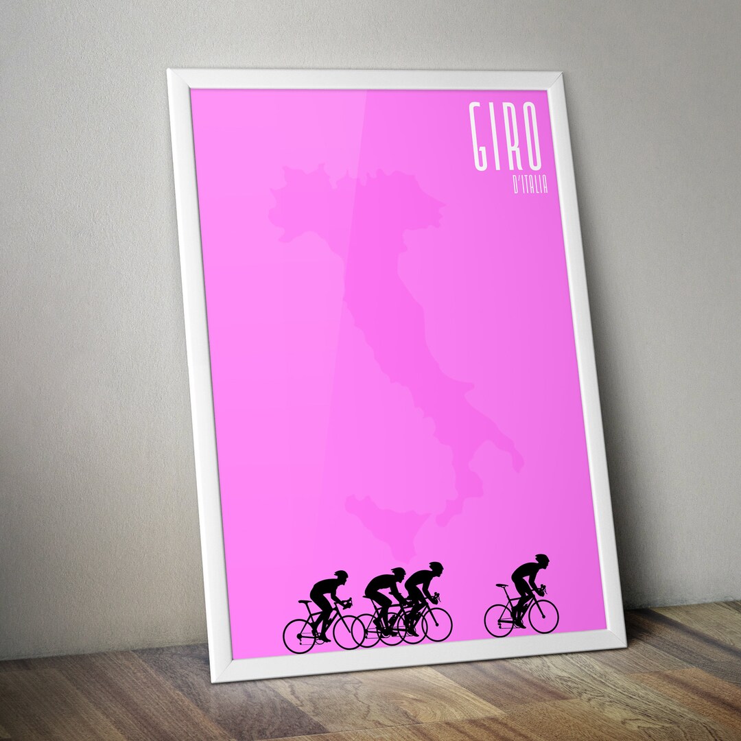 Giro D'italia Pink Pantone Cycling Poster Print - Etsy
