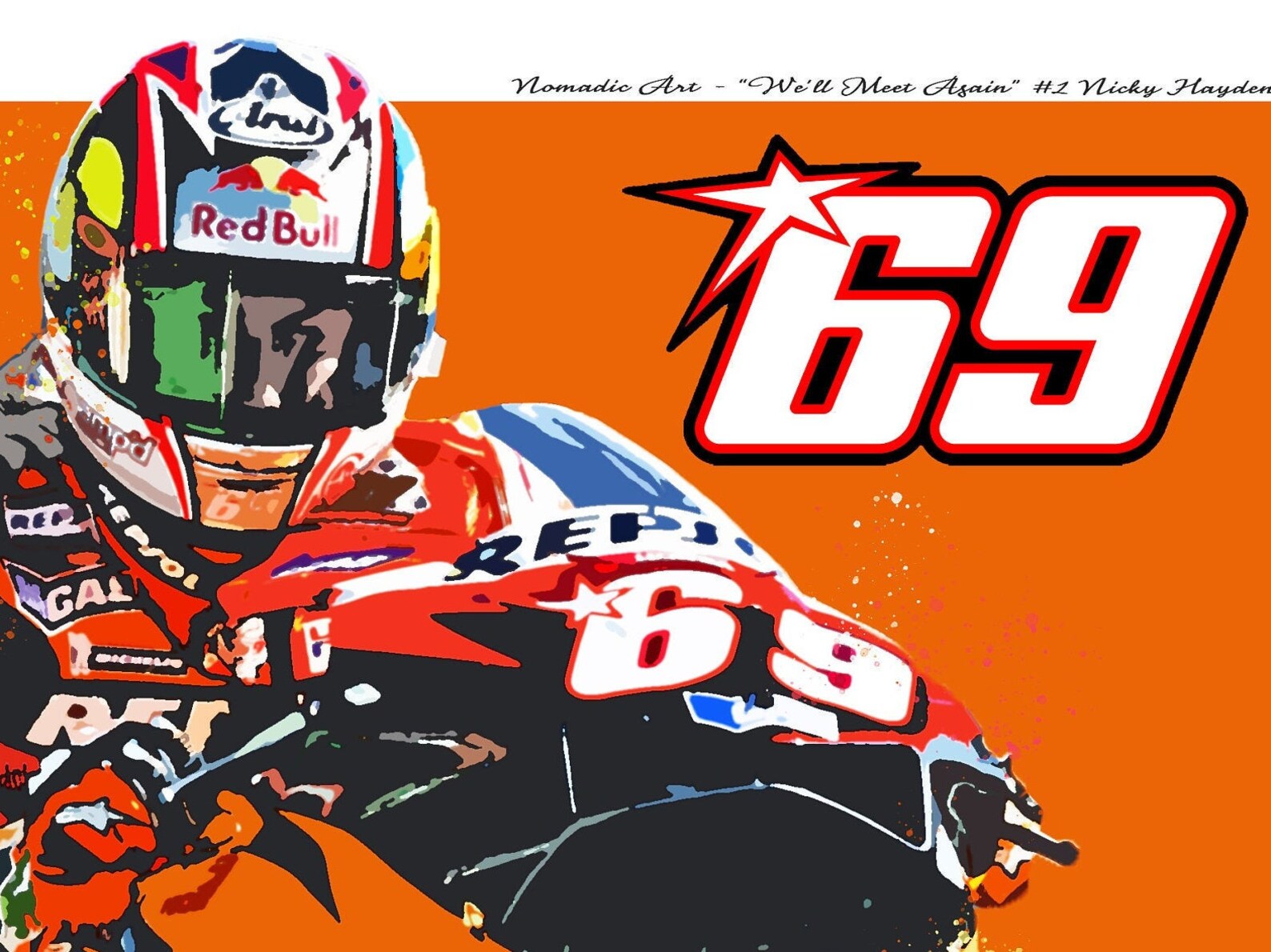 Nicky Hayden MotoGP Art Poster Print | Etsy