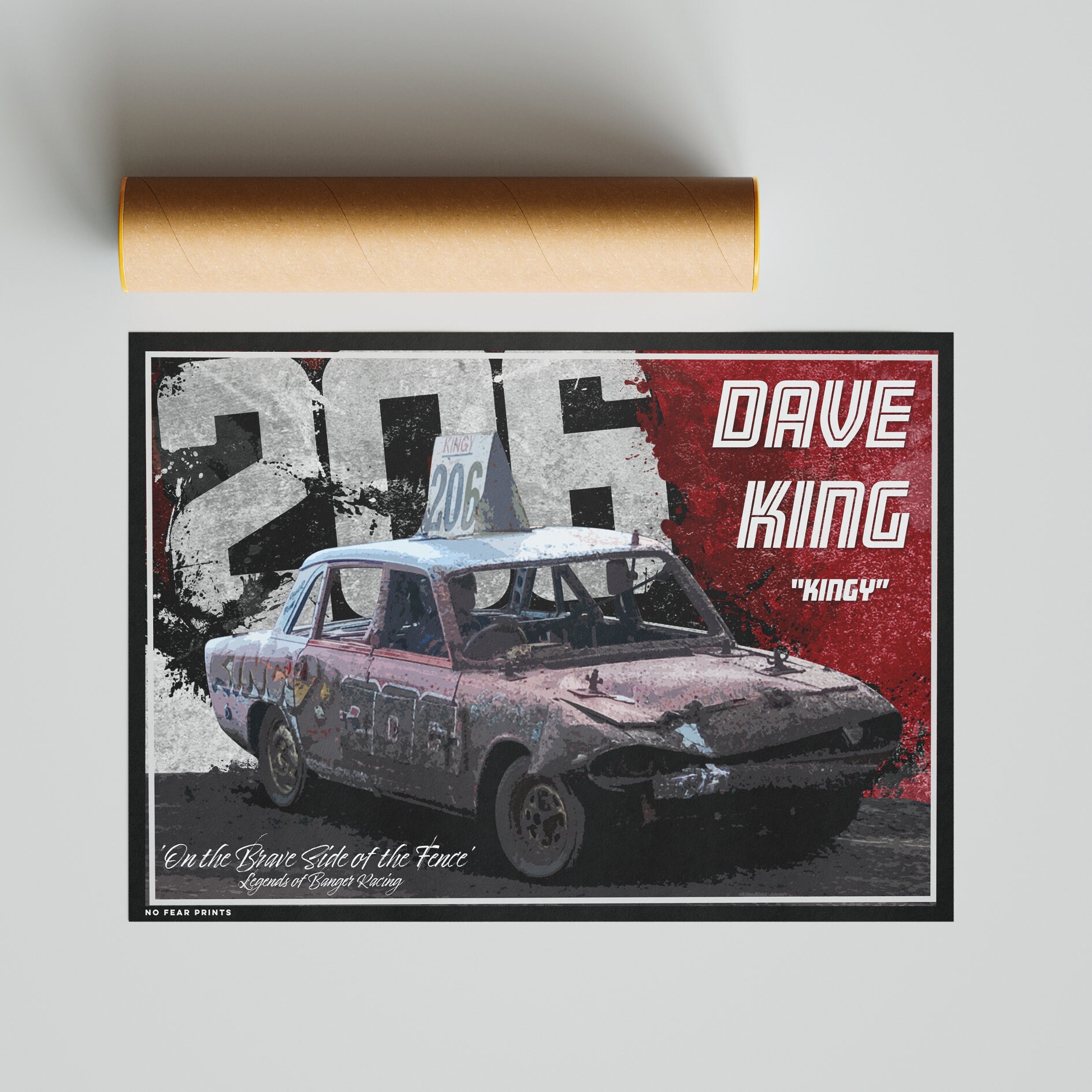 206 Dave King Banger Racing Legend Print - Etsy