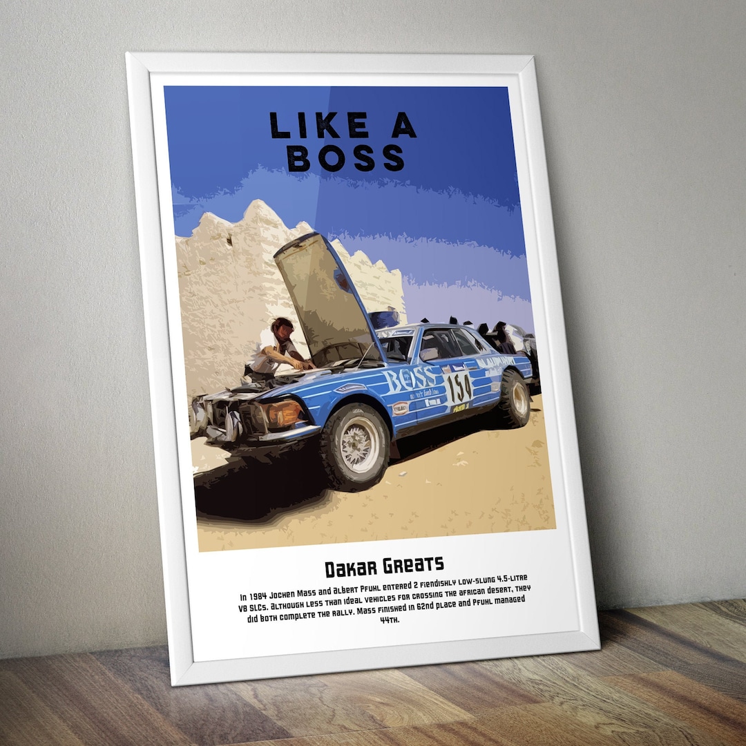 Mercedes SLC Dakar Rally Retro Classic Art Poster Print - Etsy