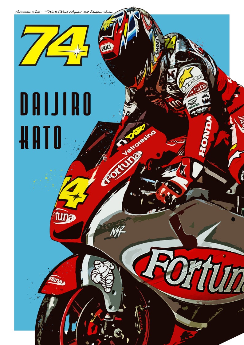 Daijiro Kato Motogp Art Poster Print - Etsy