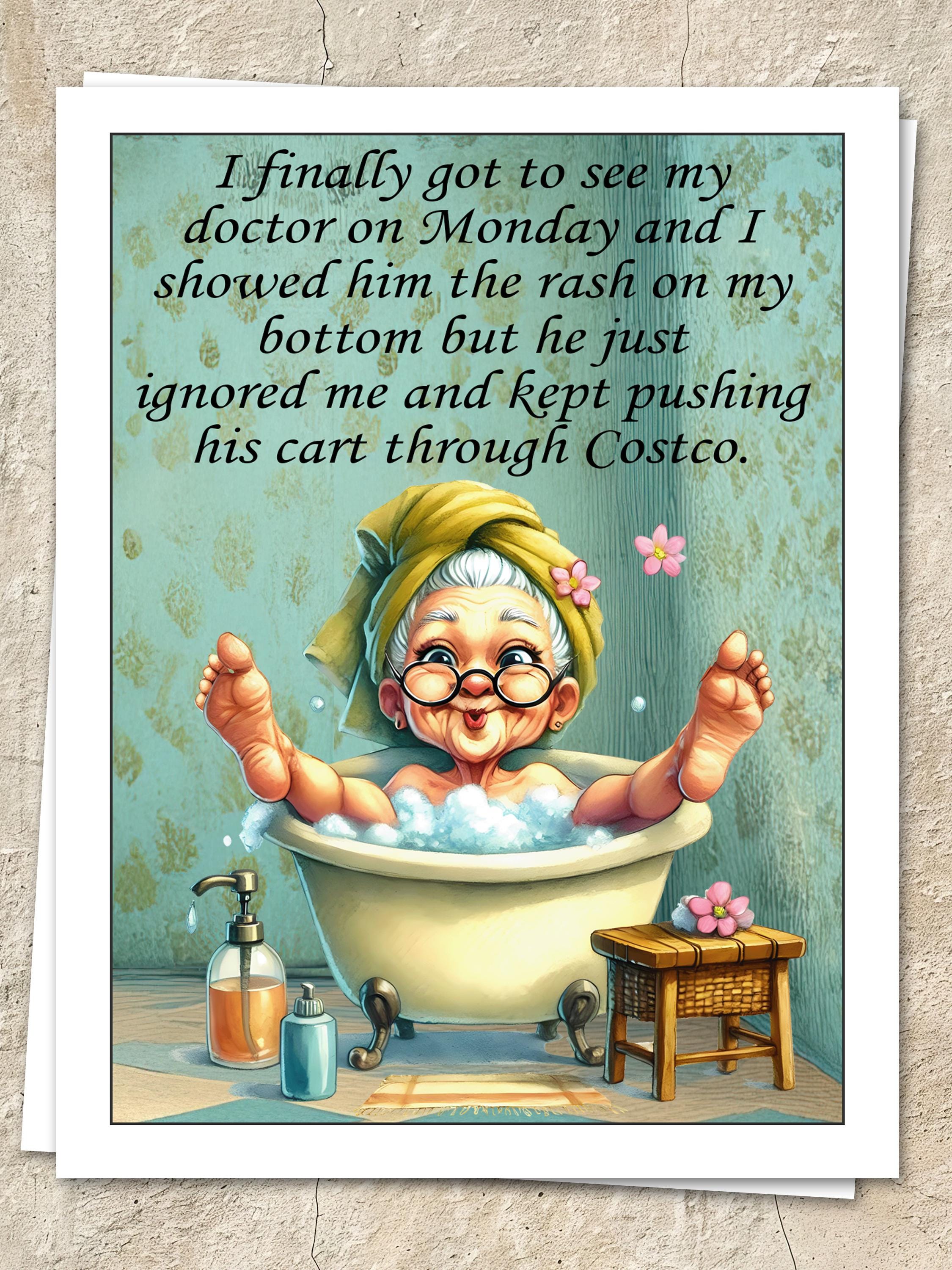 Funny Old Lady Greeting Card – Doctor or Costco? - Etsy