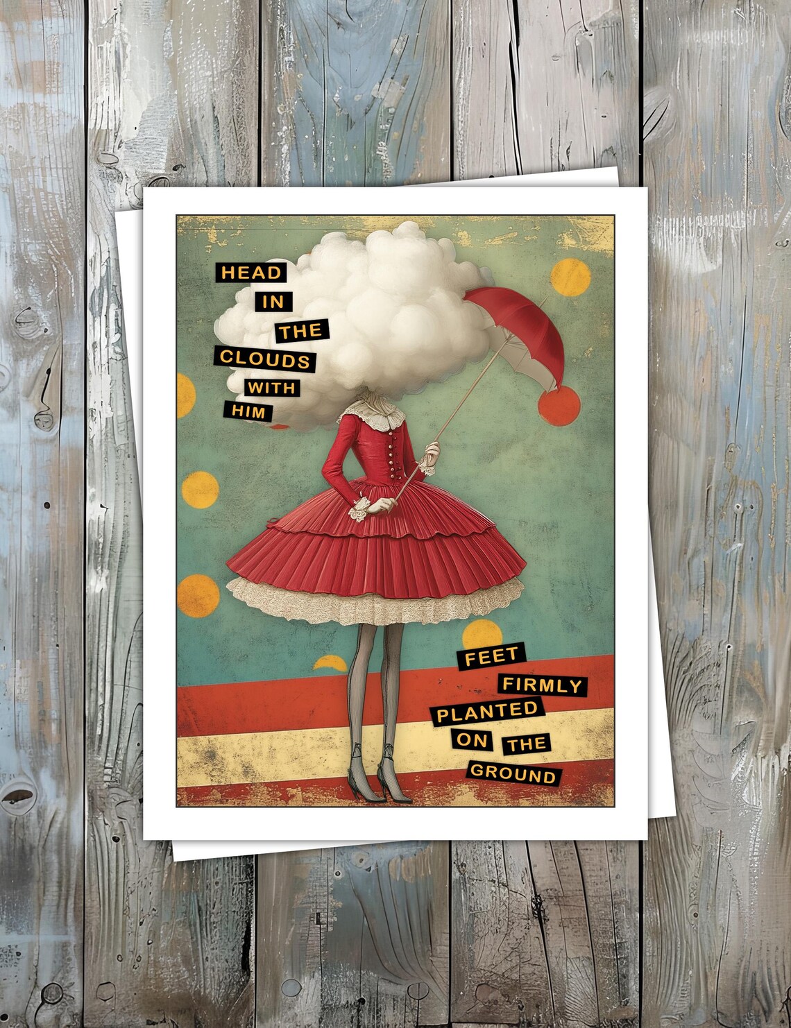 Sobriety Recovery Birthday Card – Head in the Clouds – Feet Firmly ...