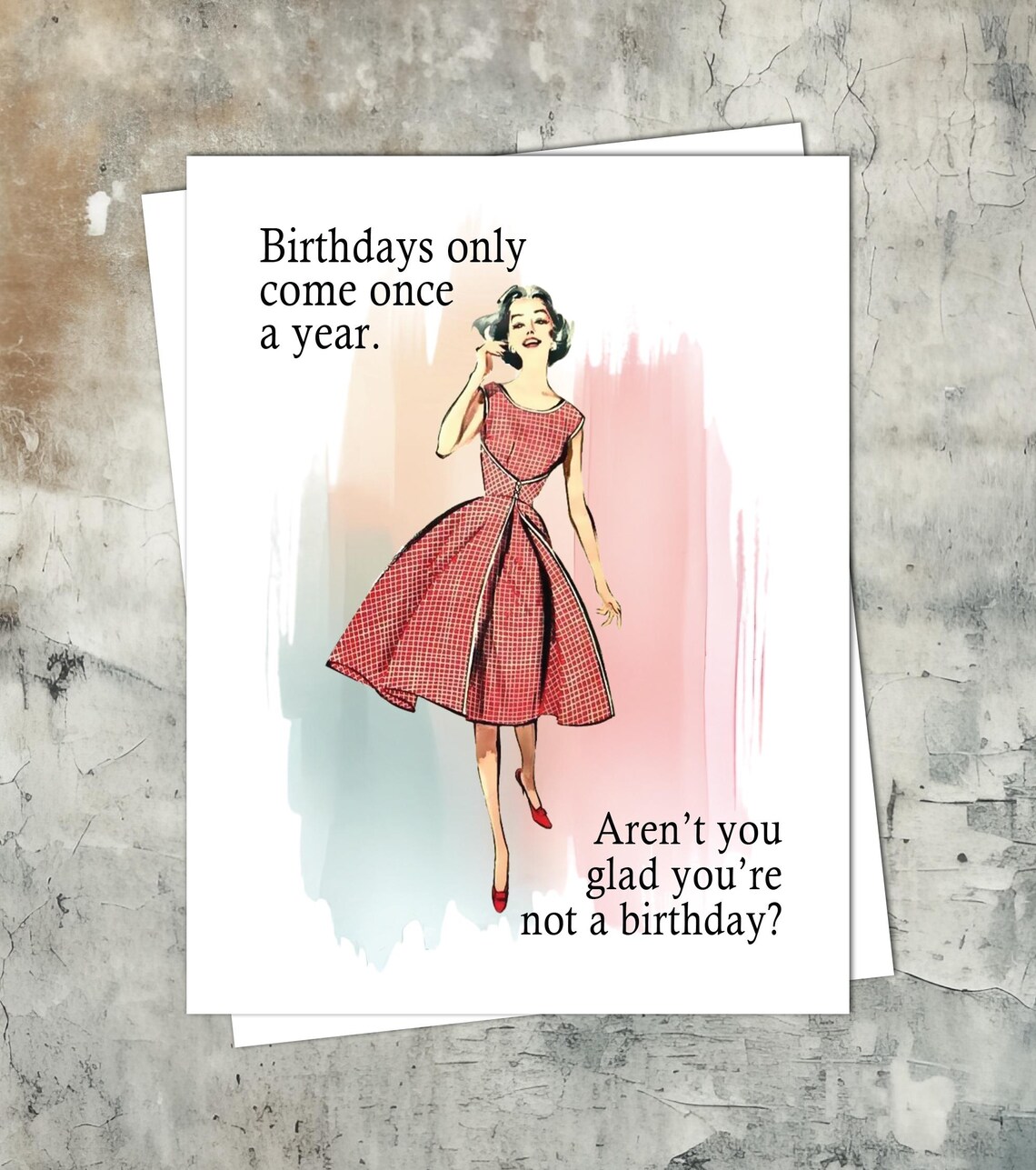 Funny Retro Birthday Card – Vintage Humor for Friends – “glad You’re ...