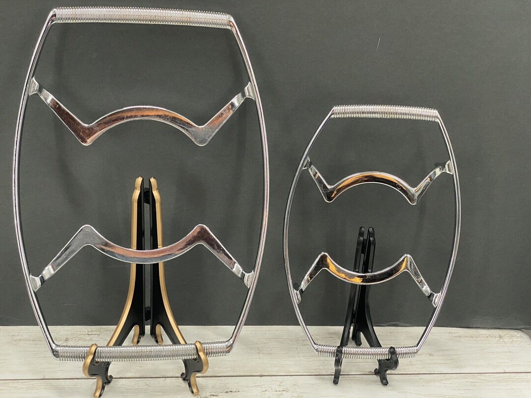 Vintage Corning Ware Pyrex Saucepan Casserole Cradle Trivets 13 & 10 ...