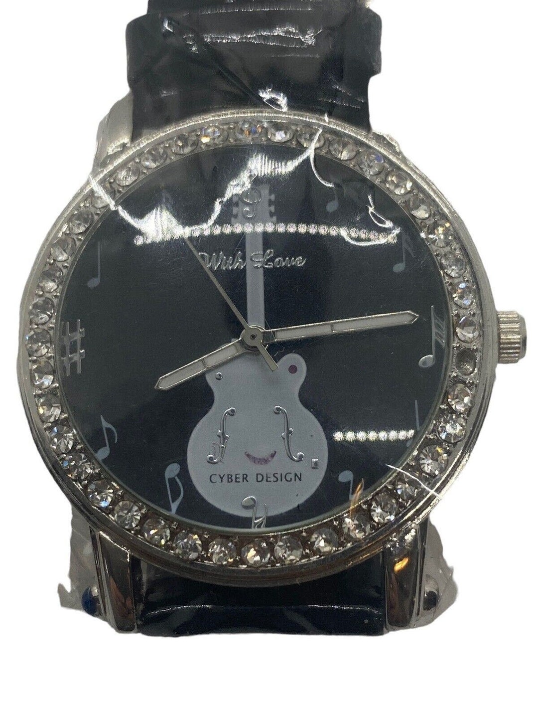 Astina Cyber Design Guitar Watch Rhinestone Encrusted With Love Watch ...