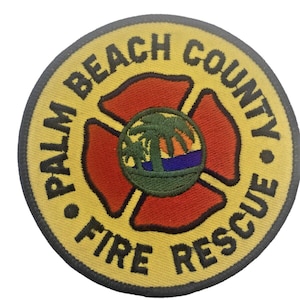 Palm Beach County FIRE Rescue Florida FL Patch Embroidered Vintage NOS ...
