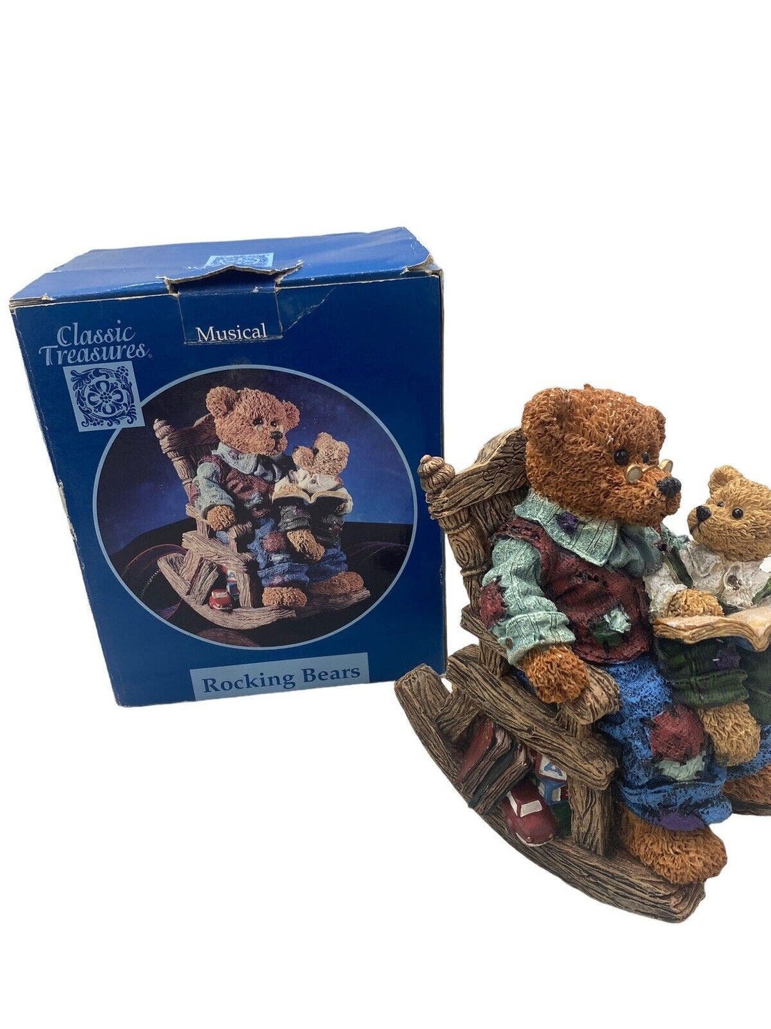 Vintage Classic Treasures Musical PAPA Bear Figurine Rocking Chair ...