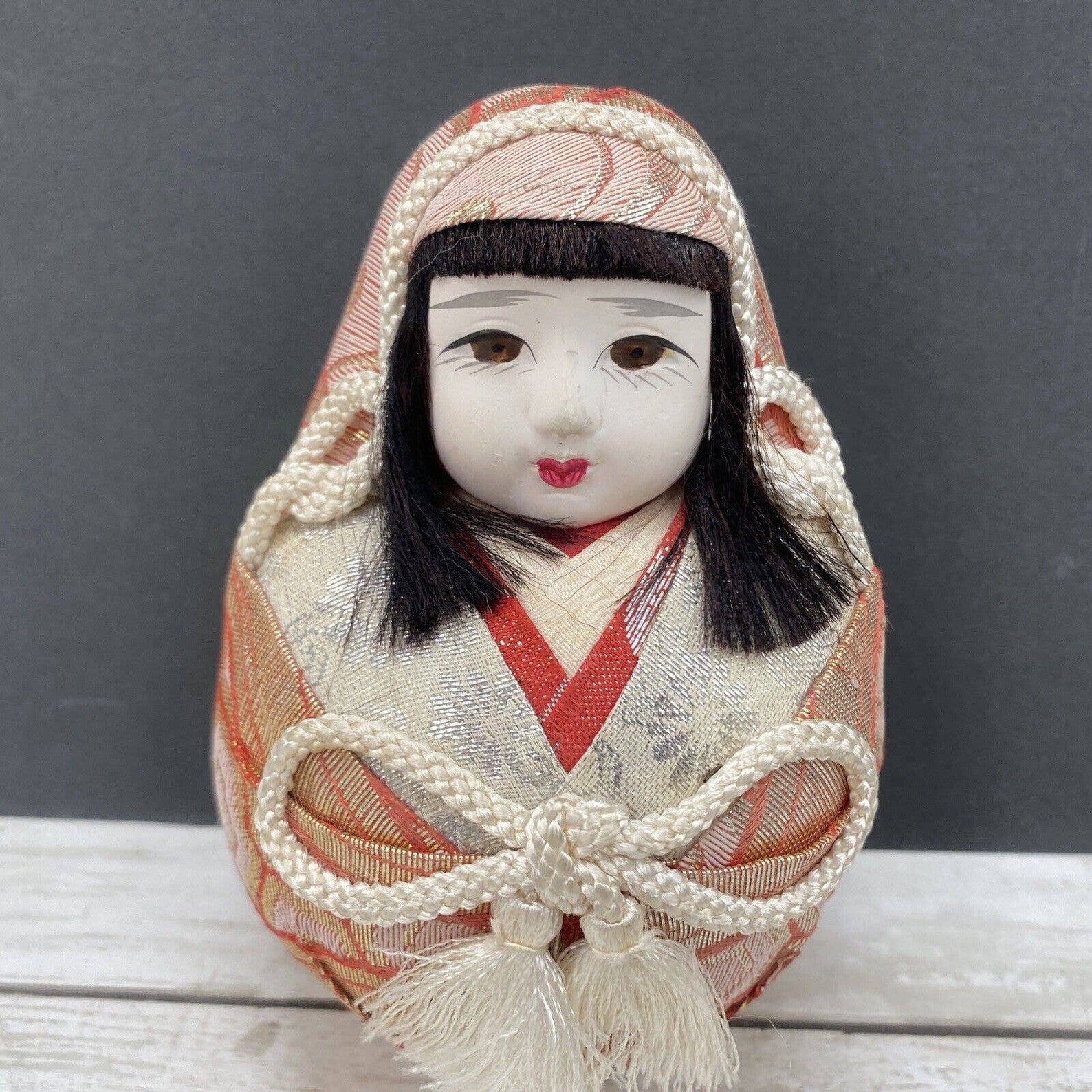 Vintage Japanese Wedding Doll Roly Poly Hime Daruma Doll | Etsy