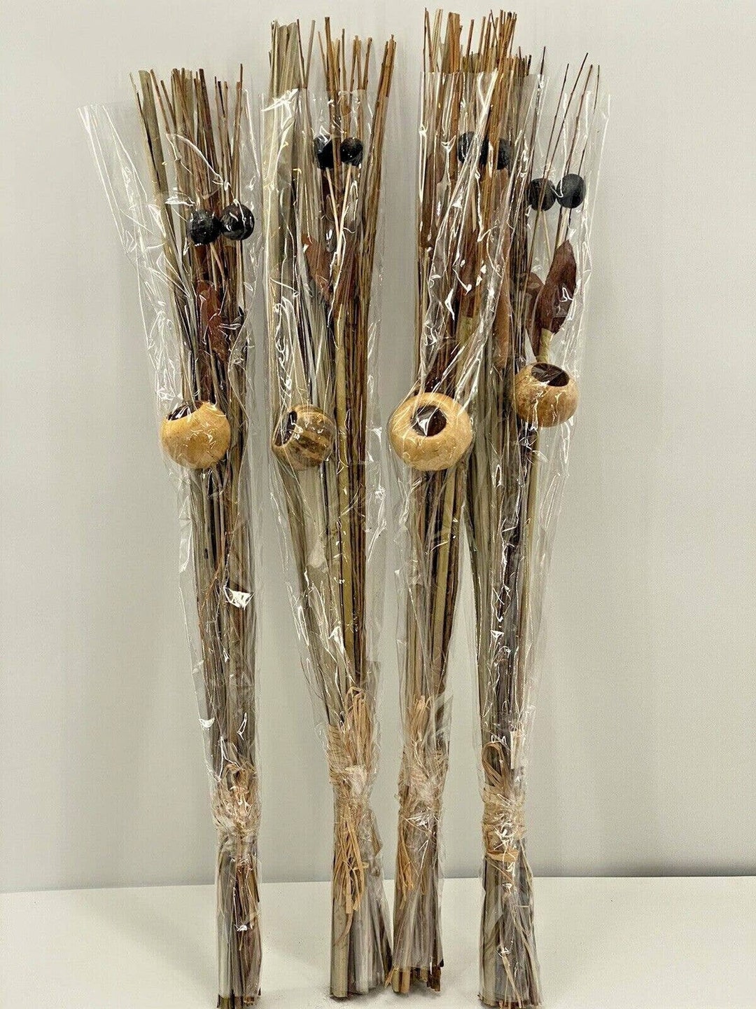 4 Bundles Long Stem Natural DRIED Twigs Berries Crafts Bouquets ...