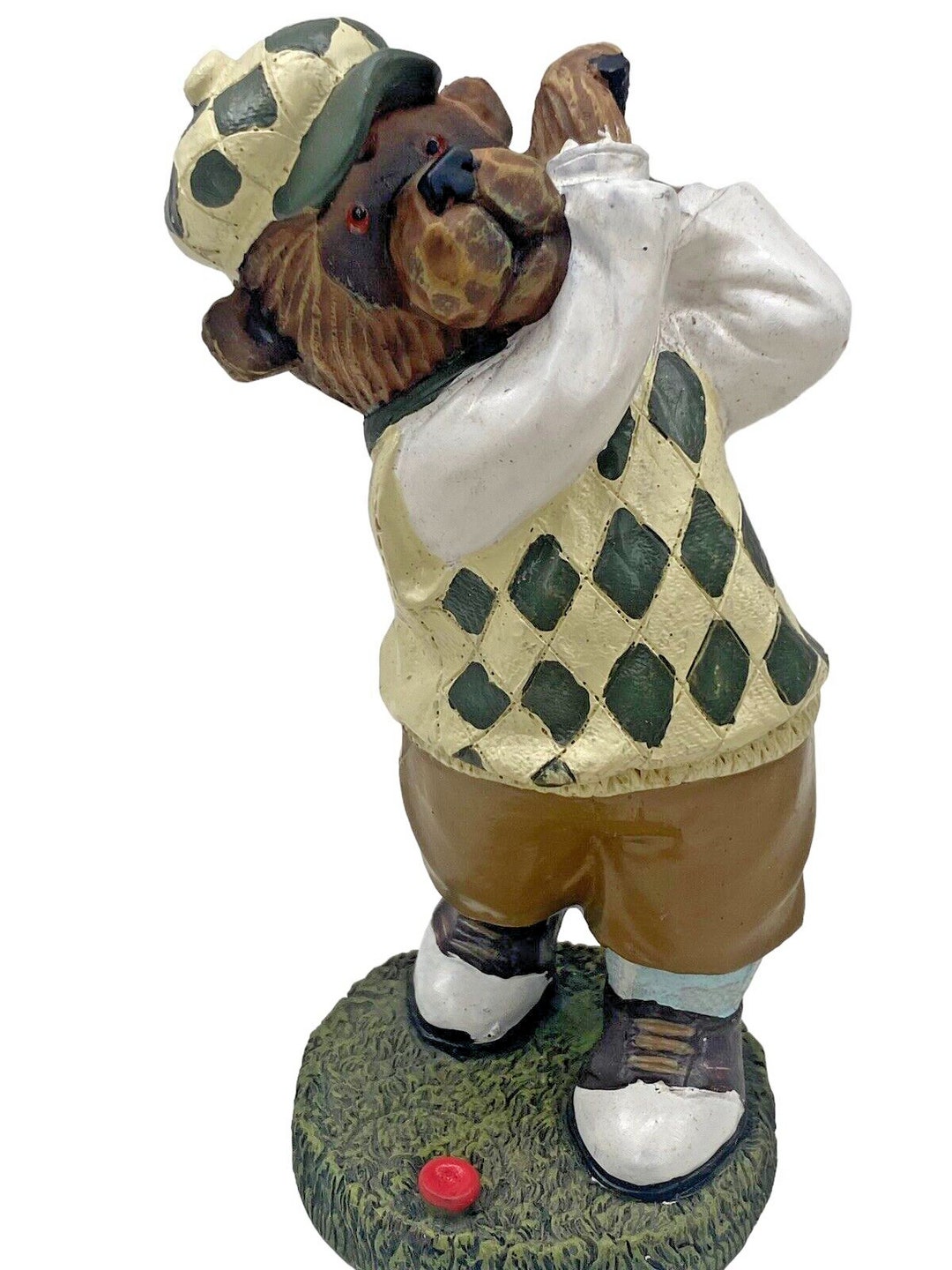 Golfing Bear Figurine in Golf Attire Holding Golf Iron Hand - Etsy