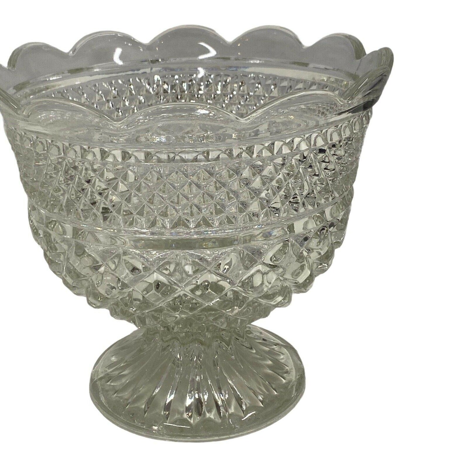 Vintage Anchor Hocking Crystal Wexford Glass Centerpiece Footed Bowl - Etsy