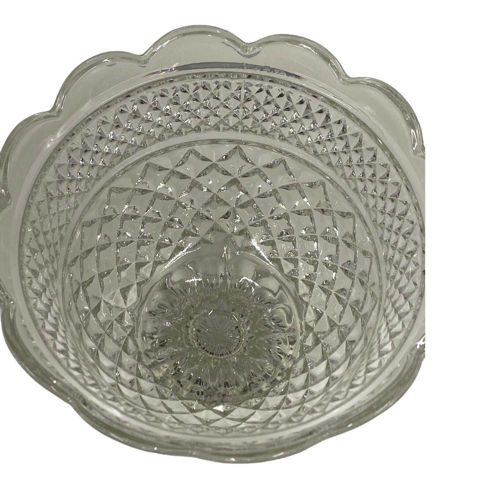 Vintage Anchor Hocking Crystal Wexford Glass Centerpiece Footed Bowl - Etsy