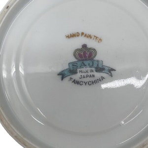 Vintage Saji Fancy China Cup & Saucer Hand Painted Orchid Raised Gold ...