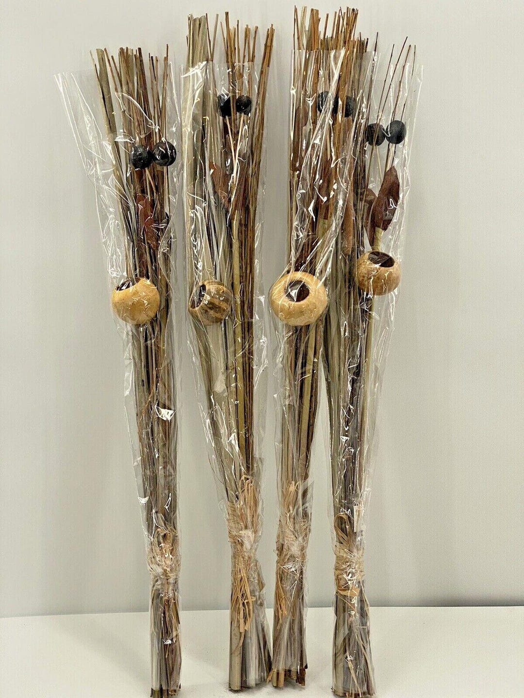 4 Bundles Long Stem Natural DRIED Twigs Berries Crafts Bouquets ...