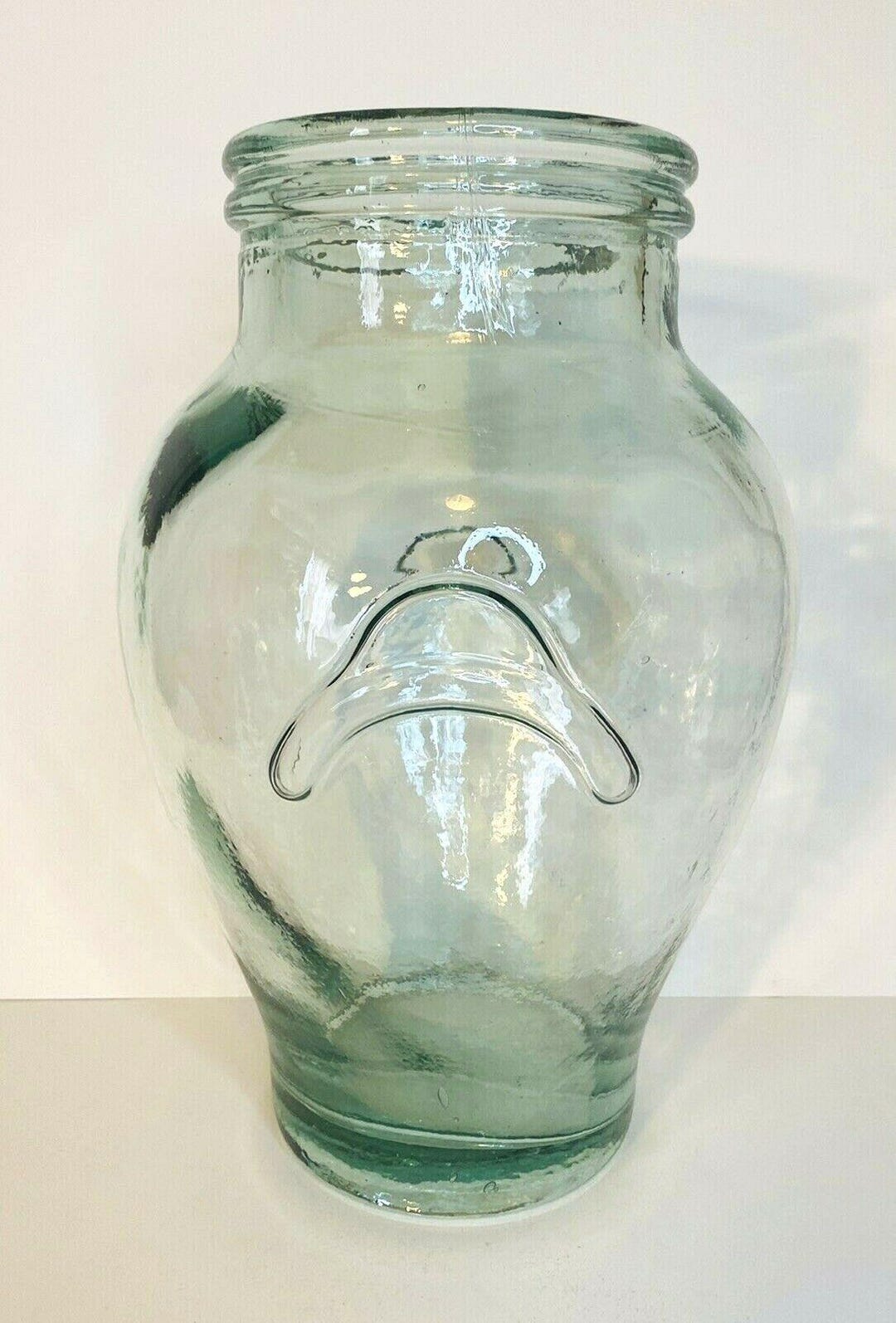 GIANT Olive Jar Roman Vase Rosenthal Netter Wide Rimmed Italian Pale ...