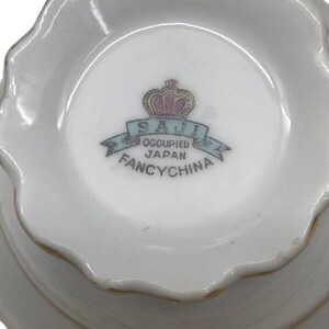 Vintage Saji Fancy China Cup & Saucer Hand Painted Orchid Raised Gold ...