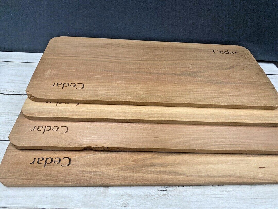 4 Grilling Planks Cedar Planks for Grilling Salmon, Fish, Meat and ...
