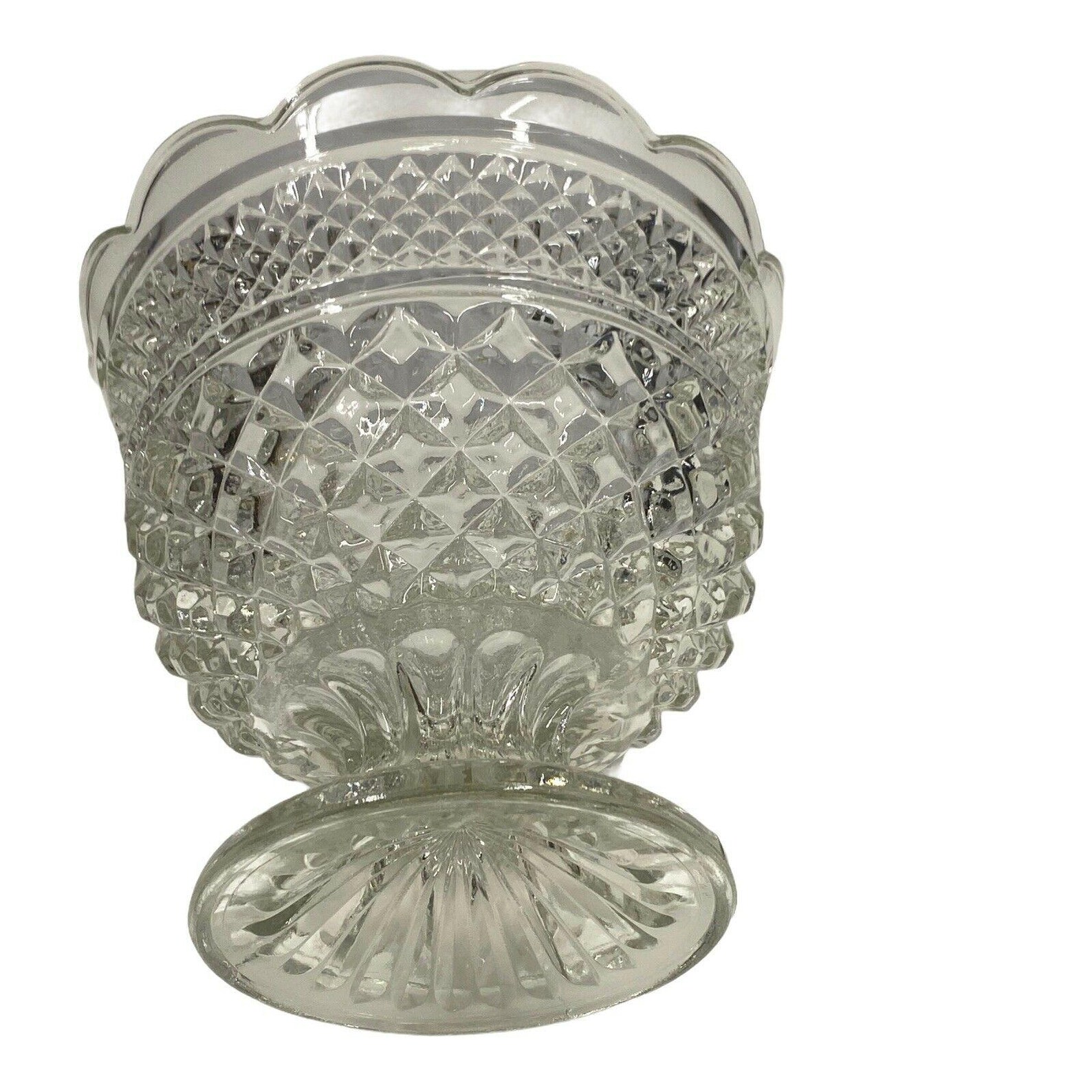 Vintage Anchor Hocking Crystal Wexford Glass Centerpiece Footed Bowl - Etsy