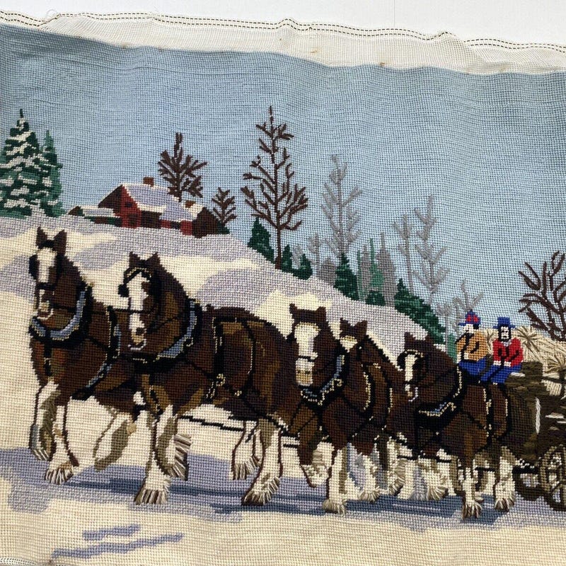 Winter Needlepoint Picture - Etsy