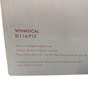 Gingerbread House Musical Rotating Snowman Music Box by Studio Nova W ...