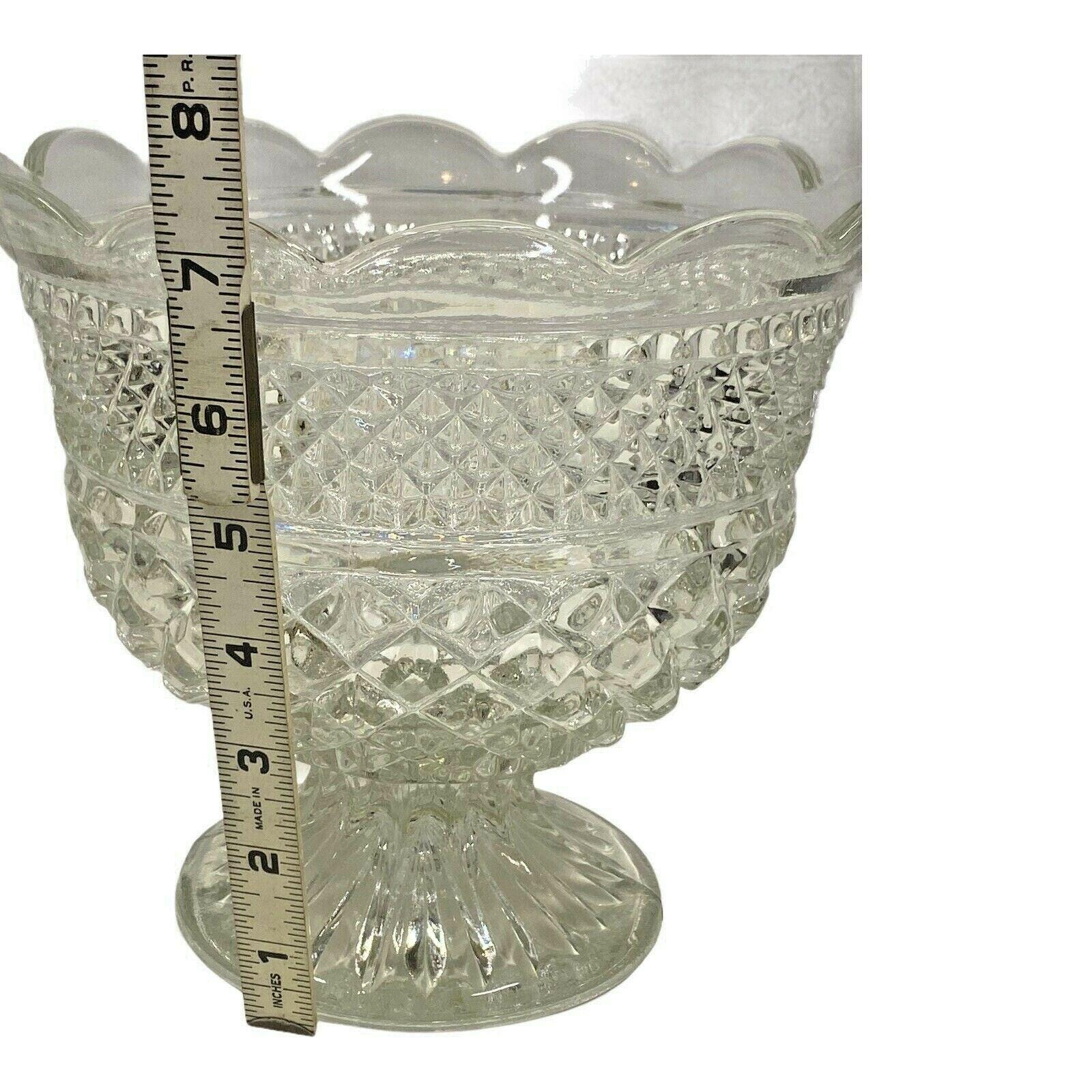 Vintage Anchor Hocking Crystal Wexford Glass Centerpiece Footed Bowl - Etsy