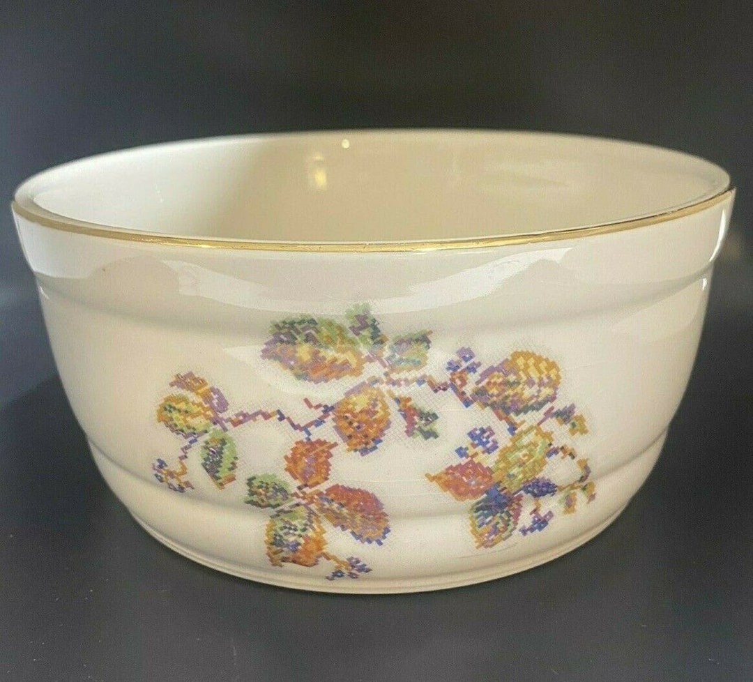 Vintage Pantry Bak-in Ware 7.25" Mixing Bowl by Crooksville Needlepoint ...