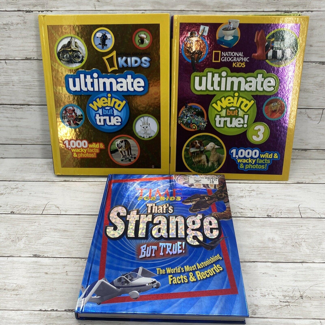 Lot of 3 Ultimate Weird but True Books National Geo Kids and Time Hard ...