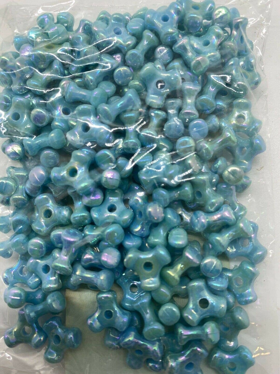 144 Gems 10MM TRI Propeller Beads Blk,pink,yell,teal or Clear 1 Bag - Etsy