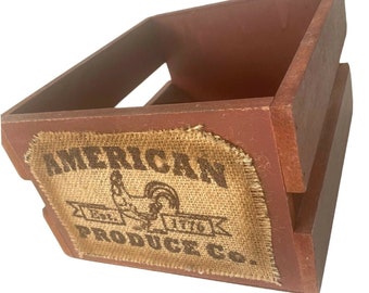 Red Wood Crate - Etsy