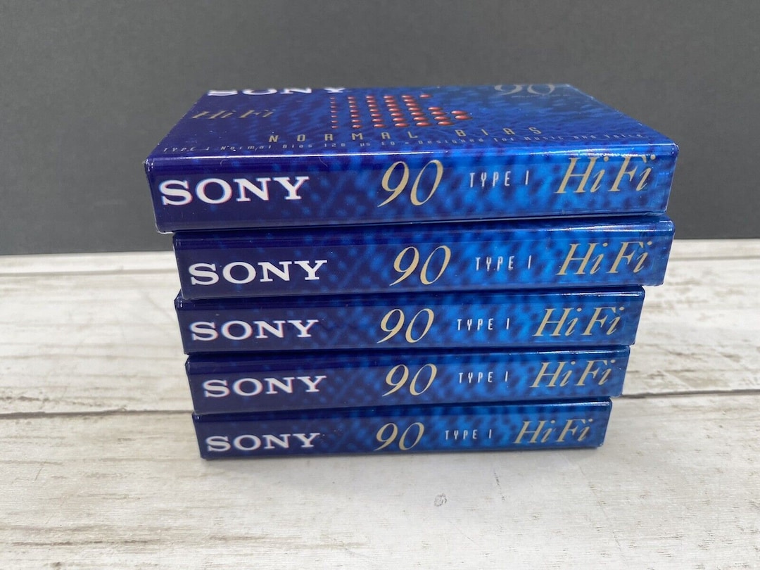 Sony Hi Fi 90 Minute Normal Bias Cassette Tapes Lot of 5 NEW - Etsy