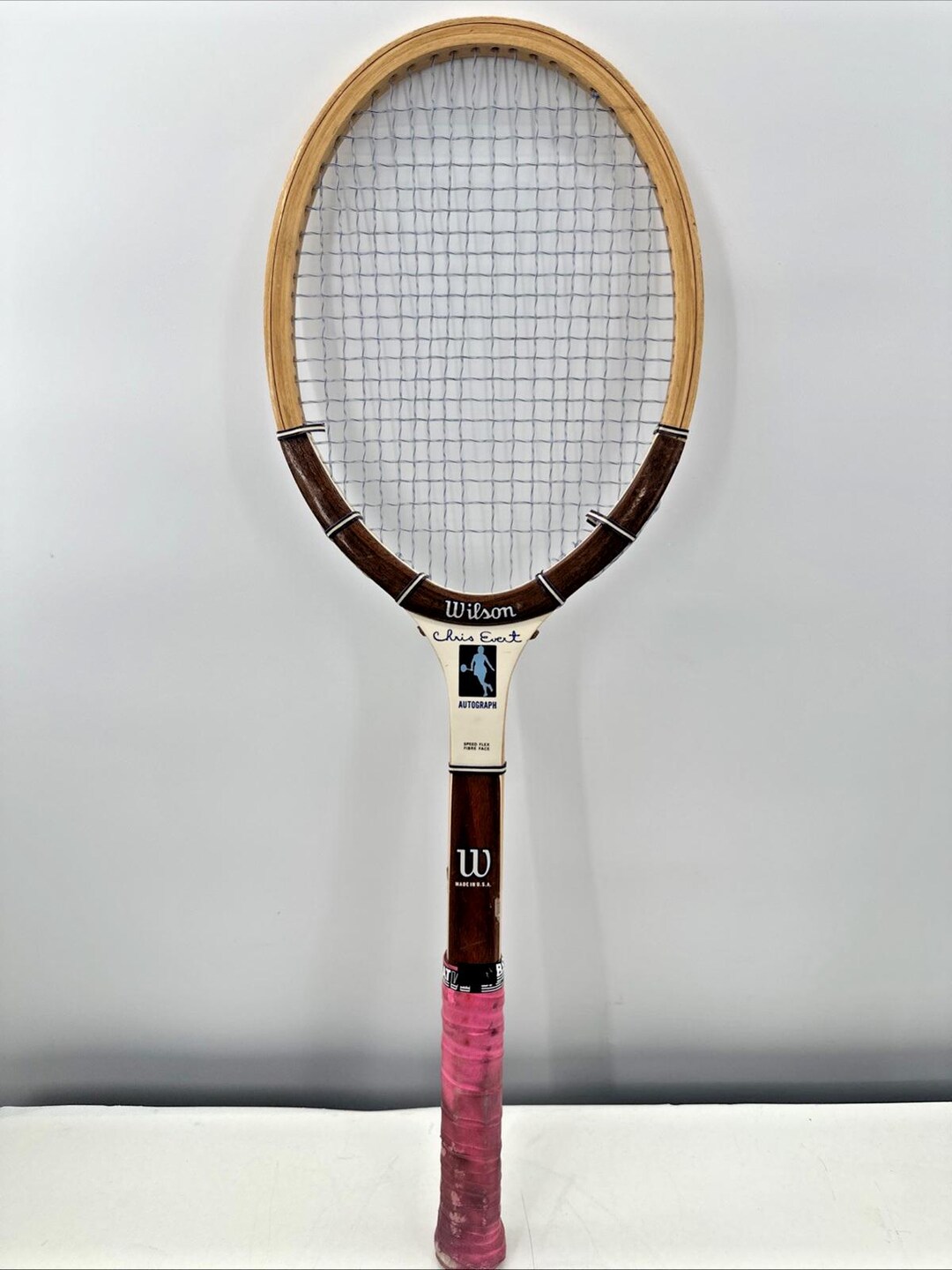 Wilson Chris Evert Autograph 4-3/8 Light Vintage Wood Tennis Racquet ...