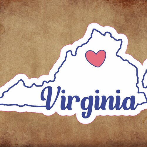 W. Virginia Love Your State Car Decal - Etsy