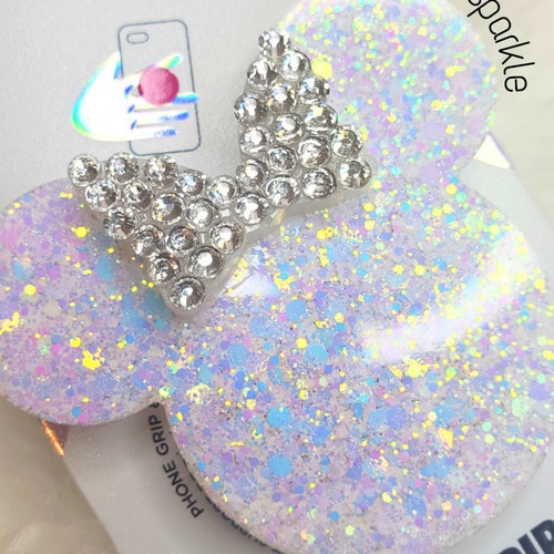 Custom Clear Minnie Mouse Pink Bow Inspired Bling Popsocket - Etsy