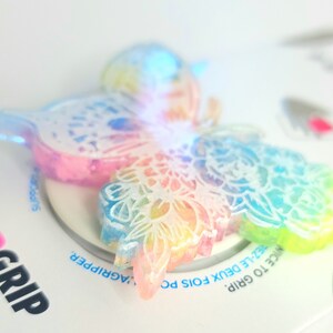 Glitter Holographic Rainbow Butterfly Popsocket Popgrip - Etsy