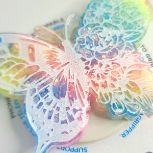 Glitter Holographic Rainbow Butterfly Popsocket Popgrip - Etsy